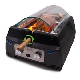 Livington Tischgrill &raquo;Rotisserie Chef&laquo; 1780 W 2in1 Dreh- & Plattengrill schwarz