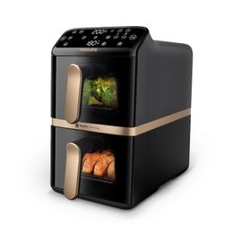 Philips Heißluftfritteuse »NA462/70 4000 Series Stacked Dual Basket und 10L Kapazität (5+5L)« 2750 W Fassungsvermögen 0 l RapidAir Technologie;...