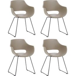 MCA furniture Schalenstuhl »Rockville« (Set) 4 Stk.4er-Set, Kufe, Kunststoff, Belastbarkeit 120 kg, Sitzhöhe ca. 46 cm Taupe