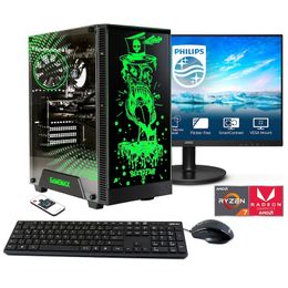 Hyrican PC-Komplettsystem »Multimedia Rockstar SET02175« 27 ′′ Ryzen 7 Radeon Graphics 16 GB RAM 2.000 GB SSD Windows 11, inklusive 27" Monitor...