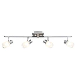 Brilliant LED Deckenstrahler »LEA« E14 LED Spotrohr 4flg eisen7chrom/weiß, E14 max. 4W, schwenkbar, silber silberfarben
