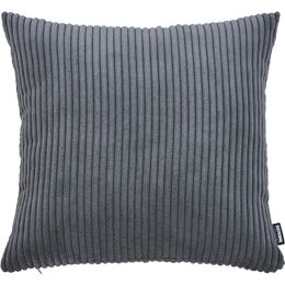done. Dekokissen &raquo;Zoom&laquo; Kissenh&uuml;lle aus modernem Cordstoff grau Obermaterial: 92% Polyester, 8% Nylon
