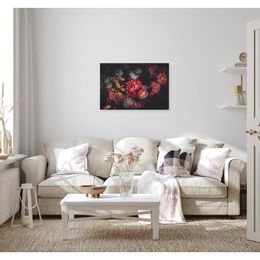 A.S. Création A.S. CRÉATION Leinwandbild »Romantic Flower« Kunst 1 Stk. tlg. Romantische Blumen, Rosen Keilrahmen Leinwand-Bild Wohnzimmer modern Farbe Rahmen:...