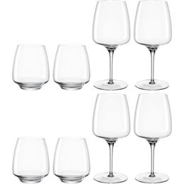 Leonardo Gläser-Set »Trinkglas-Set CESTI, 8-teilig« 4 Kelchgläser 500 ml, 4 Trinkgläser 460 ml, spülmaschinengeeignet transparent