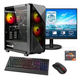 Hyrican Gaming-PC-Komplettsystem »Striker SET02416« 27 ′′ AMD Ryzen 5 GeForce RTX 4060 16 GB RAM 1.000 GB SSD DDR5, Windows 11, inklusive 27"...
