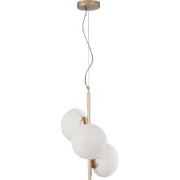 ECO-Light Pendelleuchte &raquo;Pendelleuchte RIPPLE&laquo; E27 warmwei&szlig; - kaltwei&szlig; gold satin, Opalglas