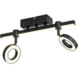 JUST LIGHT Deckenleuchte &raquo;Ls-BILEDA&laquo; LED-Board 1 Stk. Warmwei&szlig; LED, RGB+tunable white, Fernbedienung, Infrarot inkl., Smarthome f&auml;hig schwarz