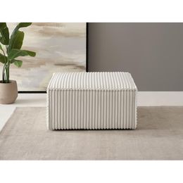 Andas Hocker »FINNLEY, Polsterhocker in Bouclé, Struktur fein u. Mega Cord verfügbar« passend zum Loveseat der Serie Finnley Ivory