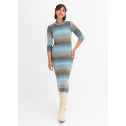 bonprix Strickkleid mit Farbverlauf, blau