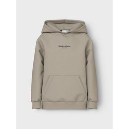 name it Kapuzensweatshirt »NKMBRODY LS NREG SWEAT WH BRU NOOS« mit kleinem Logoprint Pure Cashmere 134 (140) 134 (140) Sweater von name it für Jungen