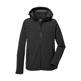 Killtec Softshelljacke »Herren Softshelljacke« Wasserabweisende Softshelljacke mit Fleece, abnehmbarer Kapuze schwarz XXL XXL Herren Softshelljacke...