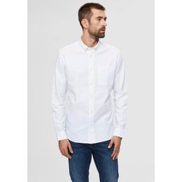 Selected Homme Langarmhemd »SLHREGRICK-OX SHIRT LS NOOS« mit Brusttasche weiß S - N-Gr N-Gr S Langarmhemd in Regular Fit Passform für bequemen Sitz