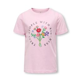 KIDS Only T-Shirt »KOGEMMA REG S/S FLOWER TOP BOX JRS« Roseate Spoonbill 122 (128) 122 (128) T-Shirt von Kids Only