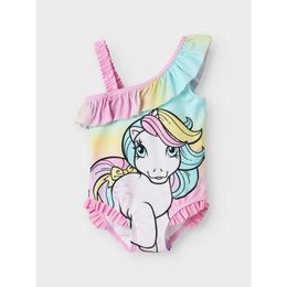 name it M&auml;dchen Badeanzug &raquo;NMFMIKLISA MLP SWIMSUIT CPLG&laquo; mit s&uuml;&szlig;em Einhorn-Motiv pink 86 (92), N-Gr