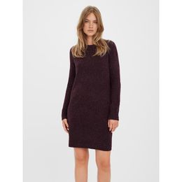 Véro Moda VERO MODA Strickkleid »VMDOFFY LS O-NECK DRESS GA NOOS« Winetasting Detail:W. BLACK MELANGE XL - N-Gr N-Gr XL Elastisches Material: passt sich...