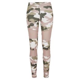 Urban Classics Leggings Damen Größe 5XL khaki / dunkelgrün / rosa / weiß