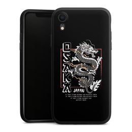 DeinDesign iPhone Xr Handy Premium Silikon H&uuml;lle Handyh&uuml;lle schwarz Case Ocean Dragon Japan Silikon Premium Case