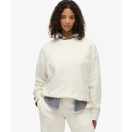 Superdry Damen Studios Sweatshirt mit Rundhalsausschnitt White - Gr&ouml;&szlig;e: 36 210262350075771D030