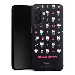 DeinDesign Galaxy A17 5G Handy Premium Silikon H&uuml;lle Handyh&uuml;lle schwarz Case Kindheit Merchandise Hello Kitty Silikon Premium Case