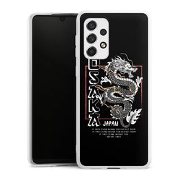 DeinDesign Galaxy A33 5G Handy Silikon H&uuml;lle Case transparent Handyh&uuml;lle Japan Dragon Ocean Silikon Case