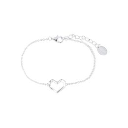 Armband s.Oliver "Herz, 2036862", bunt (silberfarben, weiß, weiß), Armbänder, Damen, 20cm, Silber 925 (Sterlingsilber), mit Zirkonia (synth.)