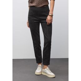 Stoffhose Street One "Style Hope", Damen, Gr. 38, Länge 28, schwarz, Web, Obermaterial: 90% Polyester, 10% Elasthan, unifarben, skinny fit lang, Hosen, mit elastischem Bund