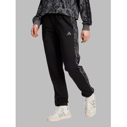 adidas Sportswear Sporthose Damen Größe M schlammfarben / basaltgrau / schwarz
