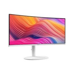MSI Modern MD342CQPWDE, LED-Monitor 86.4 cm (34 Zoll), wei&szlig;, WQHD, VA, Curved, Adaptive-Sync, HDMI, Displayport, USB-C, 120Hz Panel