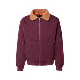 Iriedaily Jacke 'U-Rope' Herren Größe XXL cappuccino / weinrot / schwarz