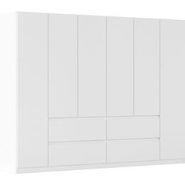 Drehtürenschrank Rauch "Kleiderschrank Schrank Garderobe Garderobenschrank MAINZ", weiß (alpinweiß), B:271cm H:210cm T:54cm, Holzwerkstoff, Schränke, grifflose Front, Außentüren mit Push-to-Open Funktion MADE IN GERMANY