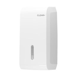 CWS Toilettenpapierspender Clear+, für Einzelblattentnahme, Kunststoff, weiß