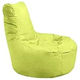 Sitzsack Kinzler "Chilly", grün (apfelgrün), B:78cm H:80cm, Polyester, Sitzsäcke, Loungesessel, Uni Farben, mit Rückenlehne, Outdoor geeignet