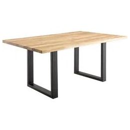 Esstisch MCA LIVING "Lincoln", beige (kernbuche), B:160cm H:77cm T:90cm, Tische, Rechteckiger Esstisch Esstisch Holz-Esstische, Esszimmertisch Massivholz geölt, FSC zertifiziertes Massivholz
