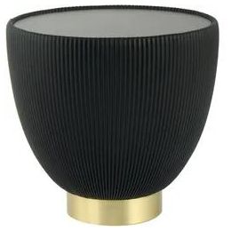Beistelltisch Kayoom "Jokai 125, praktische Ablagefläche, robust, Eisengestell", schwarz (schwarz, gold, weiß), B:47cm H:45cm T:47cm, 100% Eisen, 100% PU, 100% gesinterter Stein, 100% MDF, Tische, dekorativ, stilvoll, robust, gesinterte Steinplatte