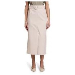 Maxirock Betty Barclay "Damen Midirock mit Gürtel", Damen, Gr. 38, grau, Obermaterial: 86% Polyester, 14% Elasthan., gerade lang, Röcke, Form