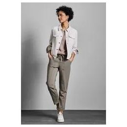 Loose-fit-Jeans Street One, Damen, Gr. 44, Länge 28, ashen maple beige, Jeans, 82% Polyester, 18% Elasthan, unifarben, lang, Jeans, Middle Waist