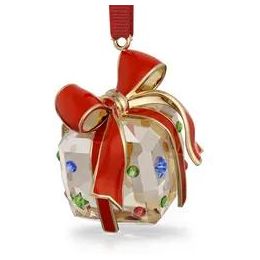 Dekohänger Swarovski "Kristallfigur Sammelfigur Geschenk Ornament", gold (goldfarben, grün, blau, rot), Dekohänger, Baumwolle, Kristallglas, Metall, Swarovski Kristall