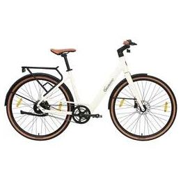 E-Bike SACHSENRAD "C3V Roma II" Gr. 49, weiß (marmorweiß), Elektrofahrräder, 49cm, 28 Zoll (71,12cm), KI-Unterstützung, Riemenantrieb, Tiefeinsteiger, Alarmanlage