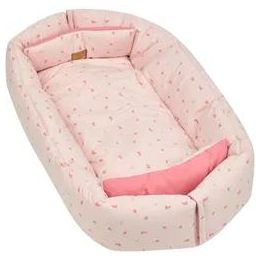 Bettnestchen Sterntaler "Hase Hanni", quarzrosa, Obermaterial: 80% Baumwolle, 20% Polyester. Füllung: 100% Polyester, Bettnestchen