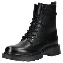Schnürstiefelette Tamaris "Tamaris Stiefelette Leder/Synthetik", Damen, Gr. 36, schwarz, Leder, Synthetik, Schuhe