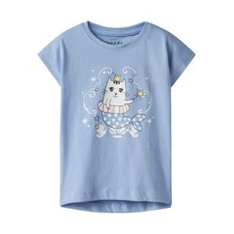 name it T-Shirt 'NMFVIOLET' Mädchen Größe 110 hellblau / gelb / rosé / weiß