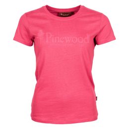 Pinewood Damen T-Shirt Outdoor Life Raspberry Pink (Gr&ouml;&szlig;e: S)