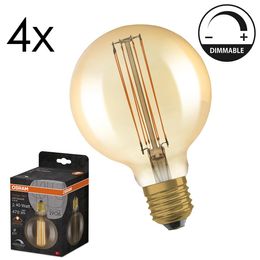 Osram LED E27 4er Set 5,8 Watt 2200 Kelvin 470 Lumen