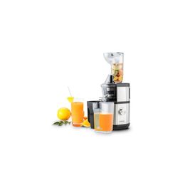 Klarstein Fruitberry Entsafter Slow Juicer 400 Watt 60 U/min &Oslash; 8,5 cm BPA-frei Silber