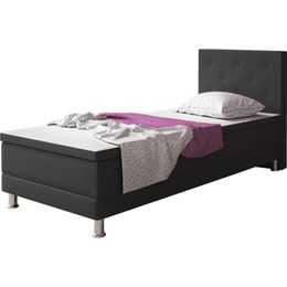 Inter Trading Boxspringbett Esra 90x200 Webstoff Anthrazit