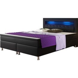 Inter Trading Boxspringbett Monaco 180x200 cm schwarz