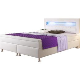 Inter Trading Boxspringbett Monaco 180x200 cm wei&szlig;