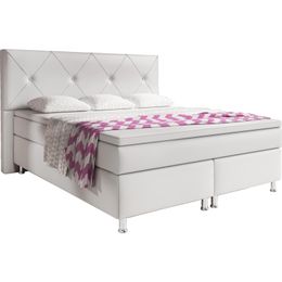 Inter Trading Boxspringbett Oxford 180x200 cm wei&szlig;