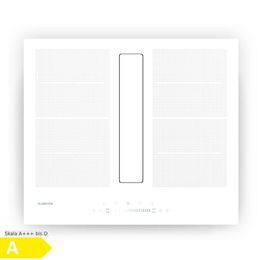 Klarstein Chef-Fusion Down Air System 2-in-1 Induktionskochfeld + Abzugshaube leistungsstark 7200 W Wei&szlig;