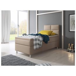 Inter Trading Boxspringbett Miami 90x200 cm muddy, ohne Bettkasten